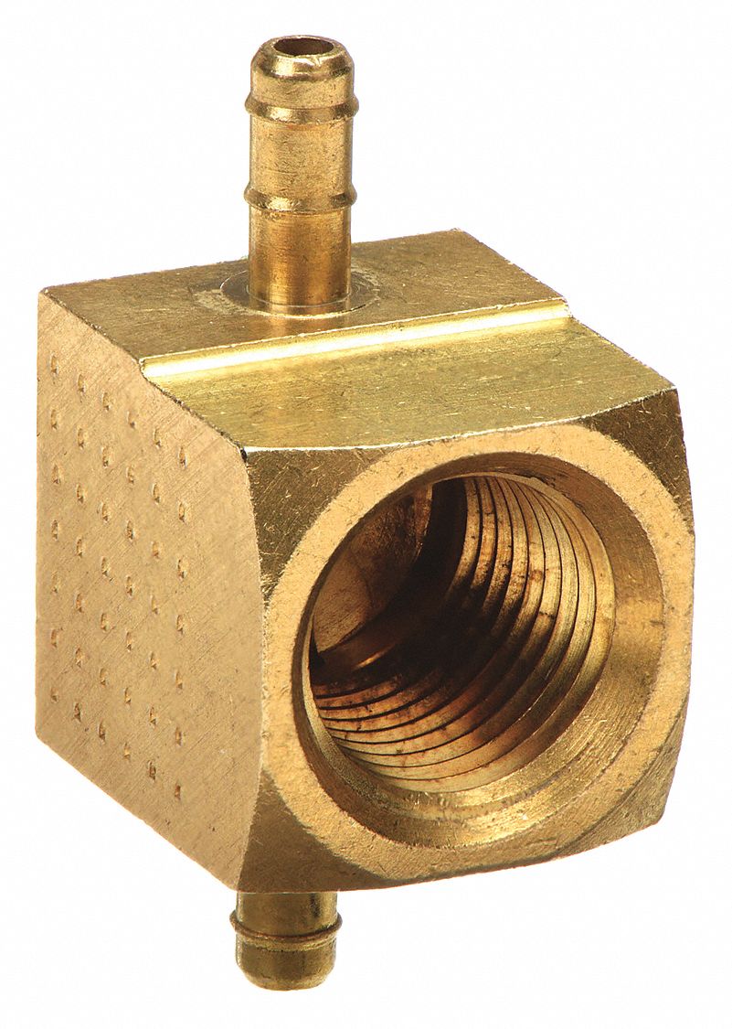 PARKER, 3/32 in ID x 3/32 in ID x 1/8 in Pipe Size, Barbed x Barbed x FNPT, Barbed Tee - 2GUL5 ...