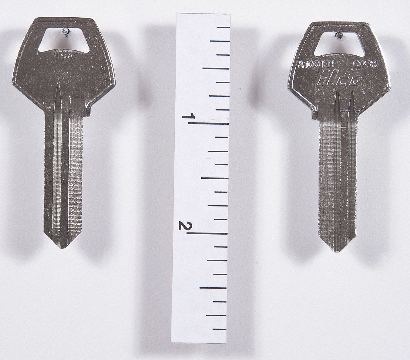 Key Blank, Office Furniture/Cabinets, Nickel Silver Plated Over Brass ...