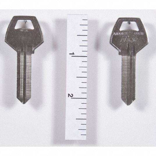 Key Blank, Office Furniture/Cabinets, Nickel Silver Plated Over Brass ...
