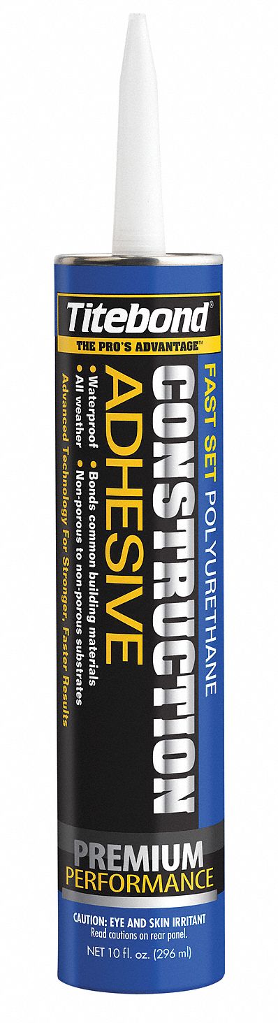 TITEBOND Construction Adhesive: Fast Set, 10 fl oz, Cartridge, Brown ...