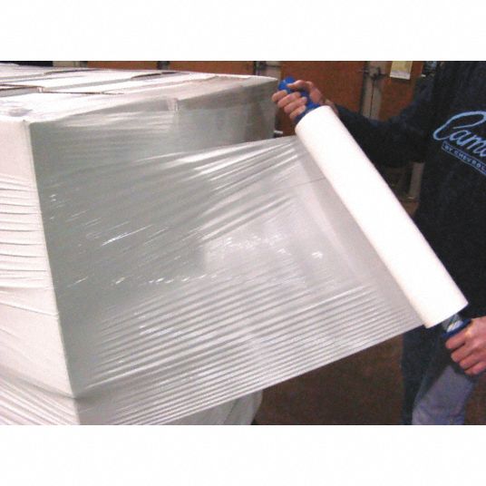 GOODWRAPPERS Stretch Wrap: 80 ga Gauge, 20 in Overall Wd, 1,000 ft ...