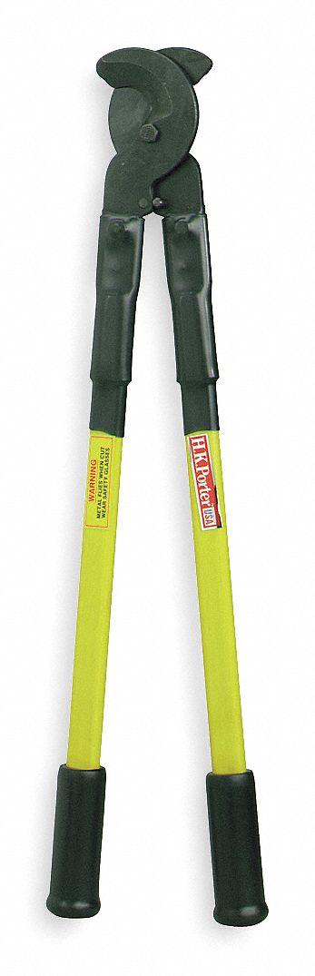 Cable Cutter, 37 in Overall Length, Shear Cut Cutting Action - Grainger