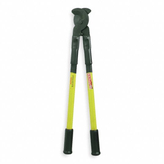 Cable Cutter, 37 in Overall Length, Shear Cut Cutting Action - Grainger