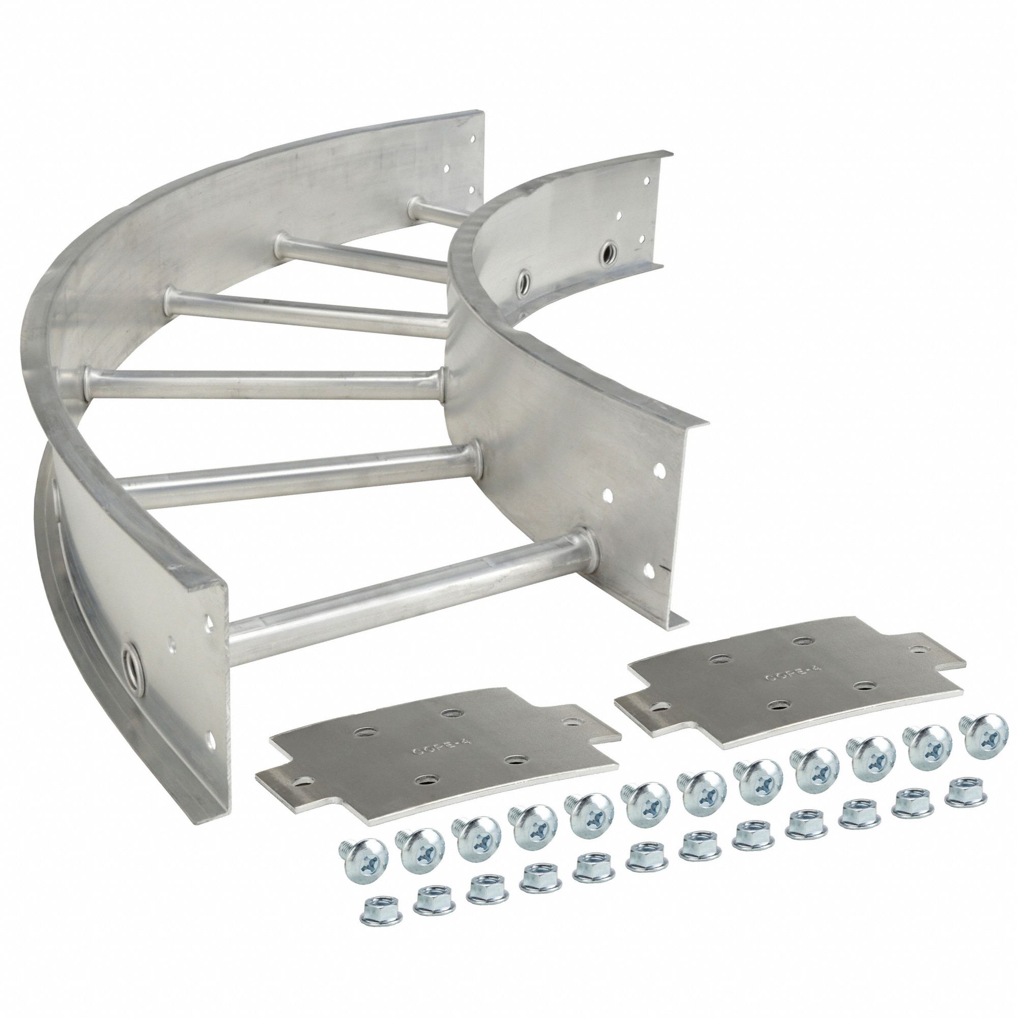 COPE Horizontal Elbow, 90 Degrees: 12 in Wd, Aluminum, 100 lb/75 lb ...