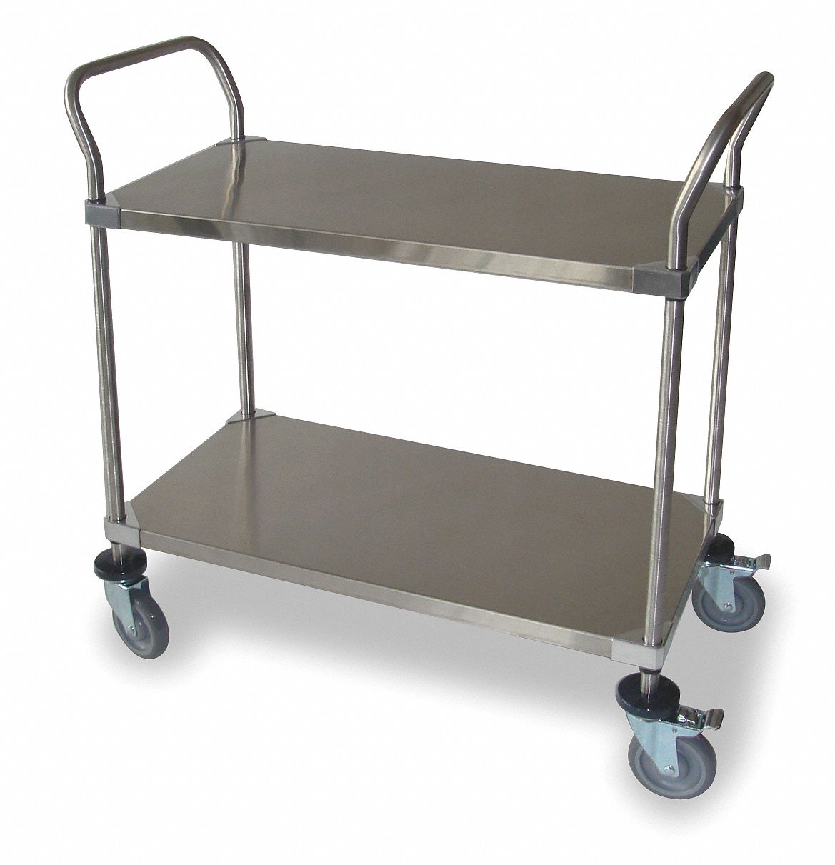 600 lb, 36 in L x 24 in W Shelf, Utility Cart with Flush Metal Shelves ...