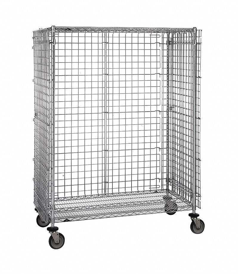 METRO WIRE SECURITY CART,900 LB,36X30 IN - Security Carts - MPWSEC63EC ...