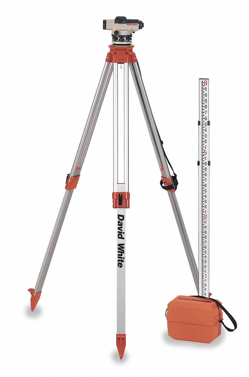 32X Automatic Level Package, 350 ft, 0-360 , Each 10 - Grainger