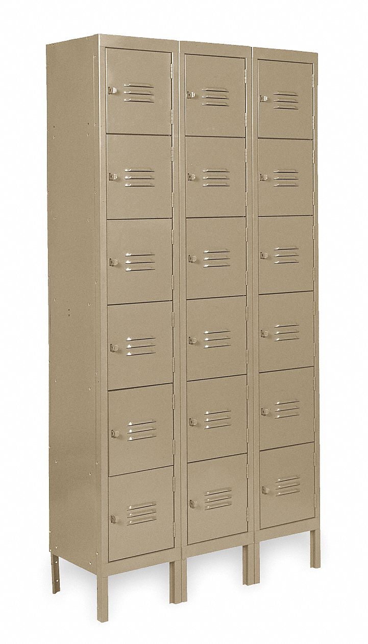 36 in x 18 in x 78 in, 6 Tiers, Box Locker - 2HFK8|2HFK8 - Grainger
