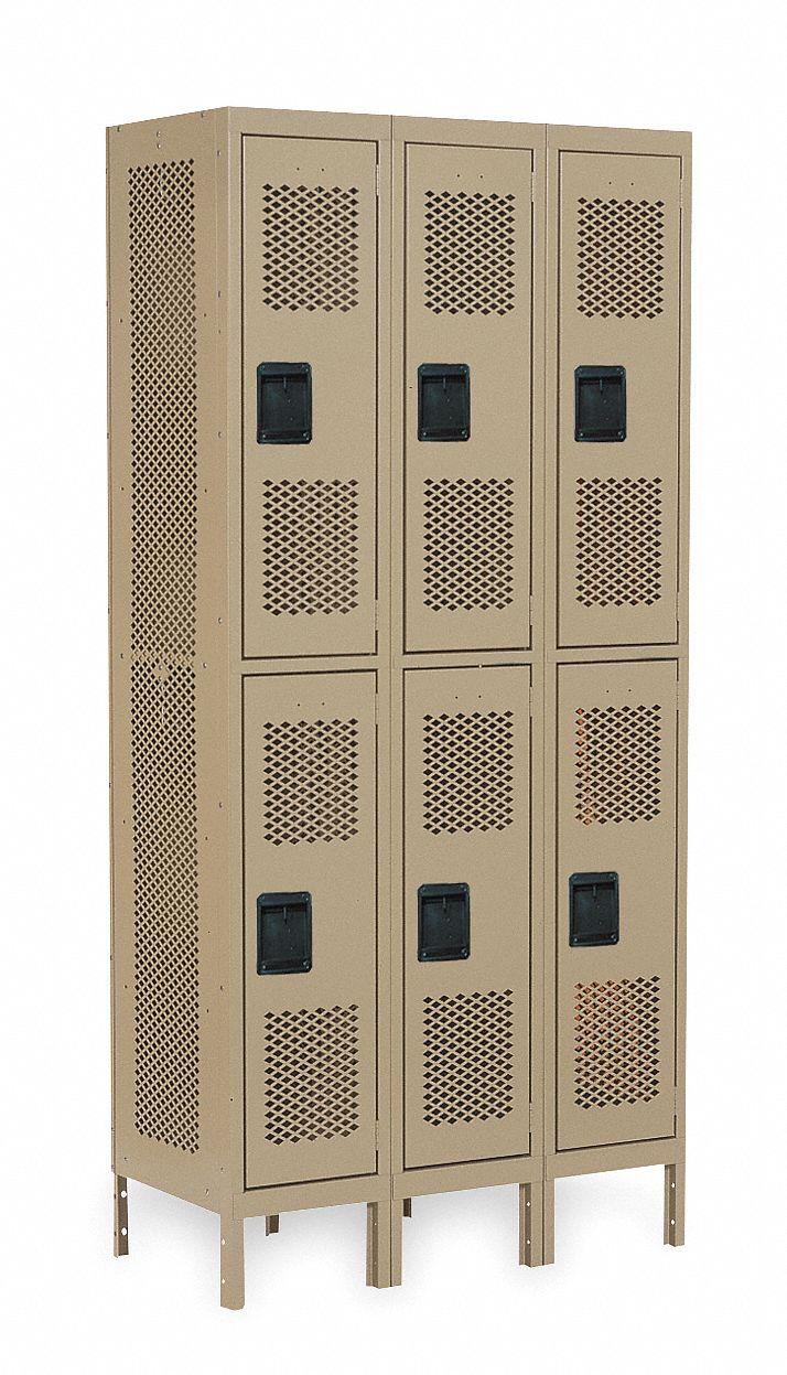36 in x 18 in x 78 in, Ventilated, Wardrobe Locker - 2HFL7|2HFL7 - Grainger