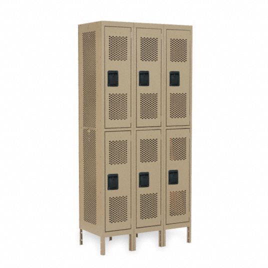 36 in x 18 in x 78 in, Ventilated, Wardrobe Locker - 2HFL7|2HFL7 - Grainger