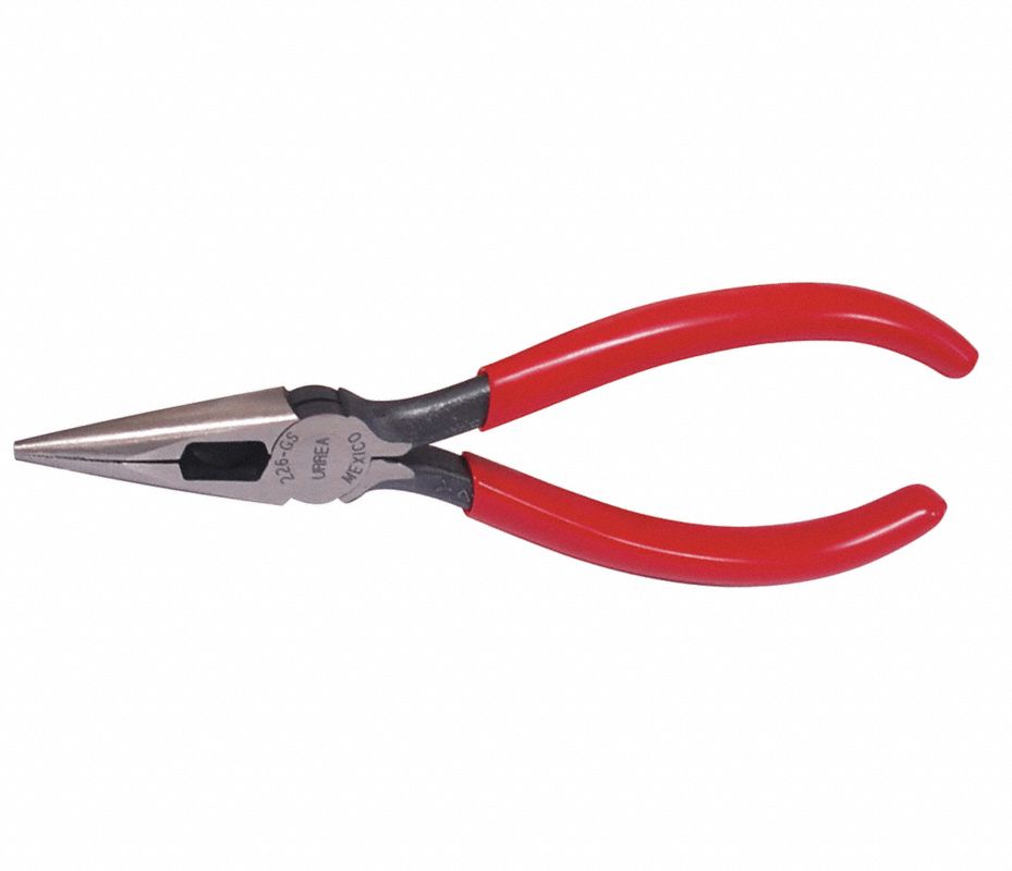 URREA Pinza Punta Cónica Recta 6-1/4" Acero al Carbono Rojo - Pinzas de ...