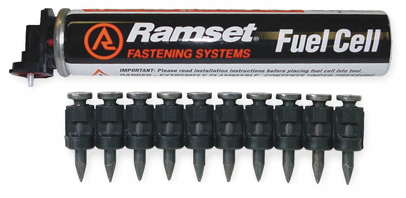 RAMSET, TF1200, 1,000 Pins/1 Fuel Cell, Fuel Pack And Pin Kit - 2HNW8 ...
