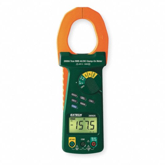 EXTECH, Clamp-Jaw Jaw, CAT IV 600V, Digital Clamp Meter - 6RGJ8|380926 ...
