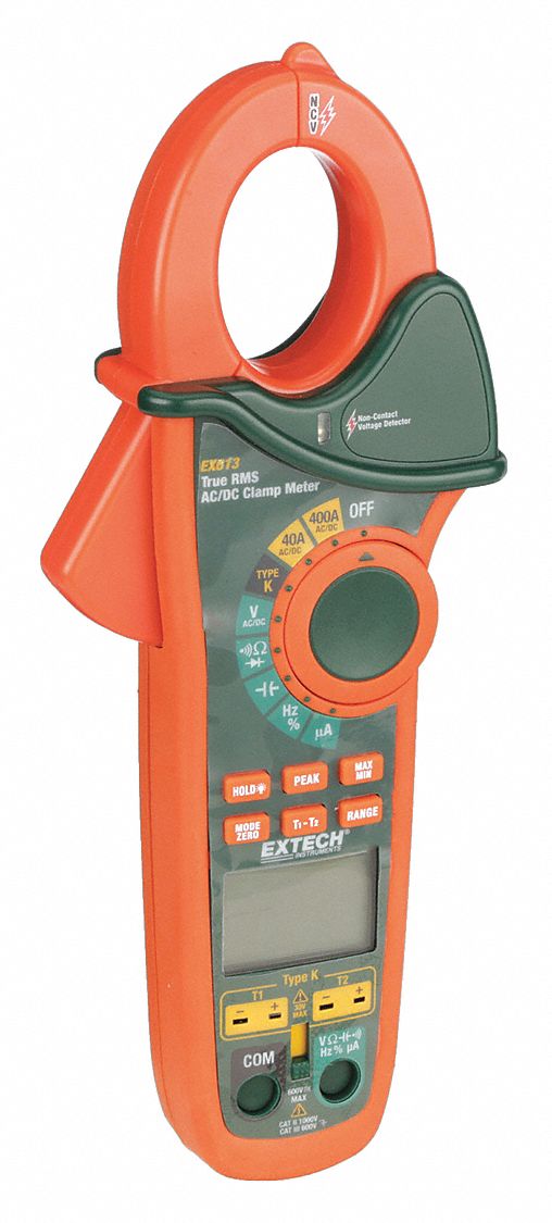 EXTECH, Clamp-Jaw Jaw, CAT III 600V, Digital Clamp Meter - 2HPG1|EX613 ...