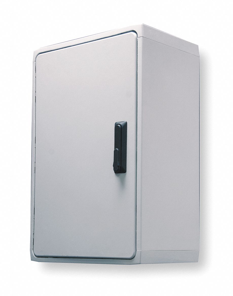 40 inH x 30 inW x 13 inD Non-Metallic Enclosure, Light Gray, Knockouts ...