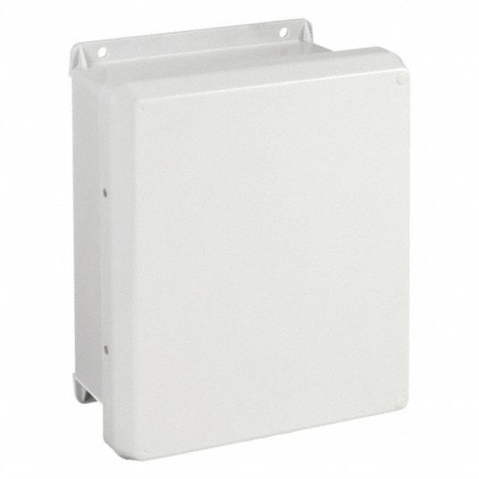 9 inH x 7 inW x 5 inD Non-Metallic Enclosure, Light Gray, Knockouts: No ...