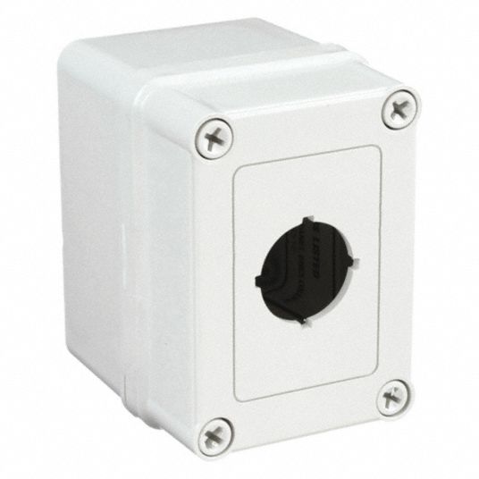 HOFFMAN, 30mm, 1 Holes, Push Button Enclosure - 2HRV6|VM433-PBS1 - Grainger