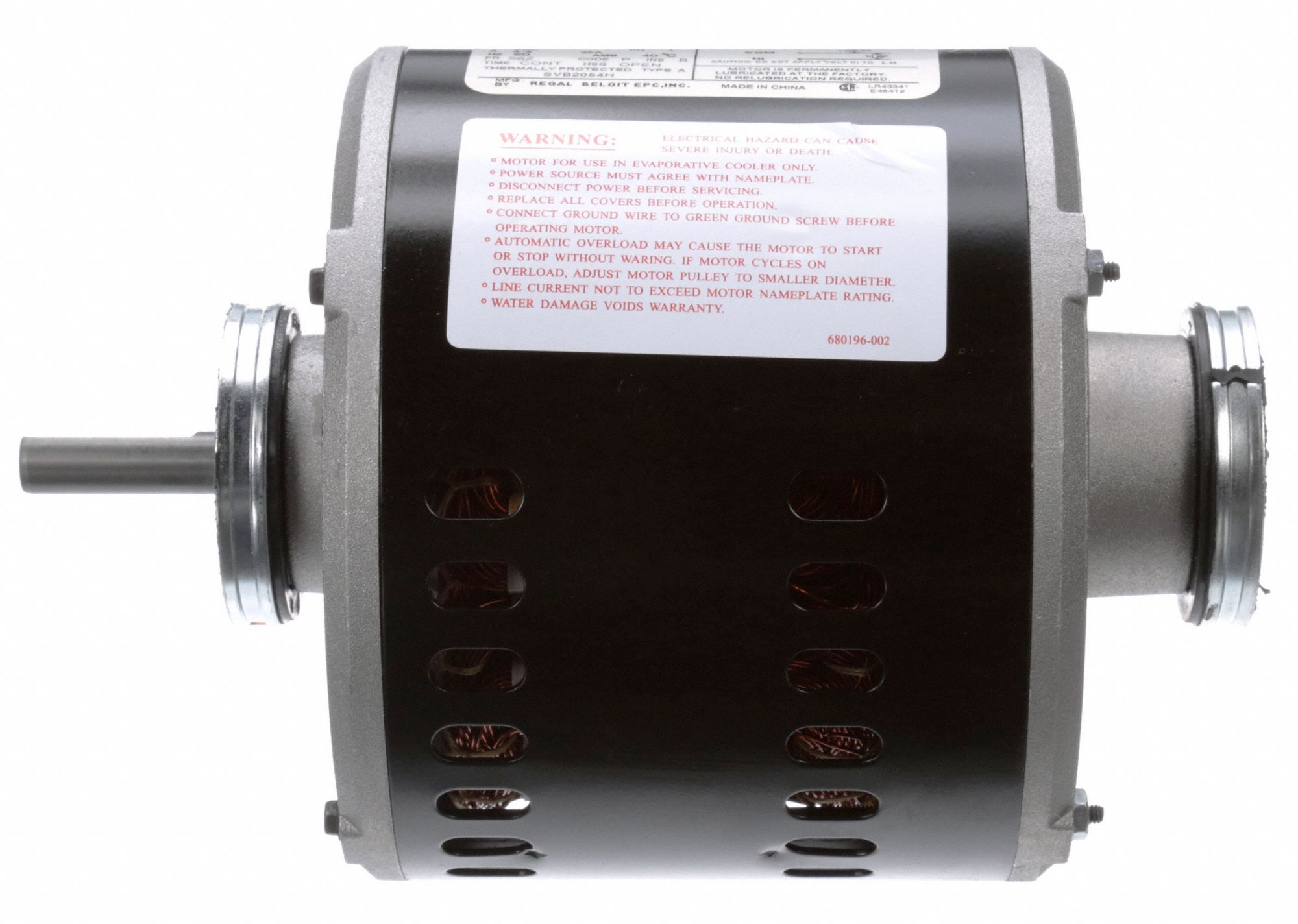 CENTURY Evaporative Cooler Motor: 2 Speed, 1/2, 1/6 HP, 1,725/1,140 ...