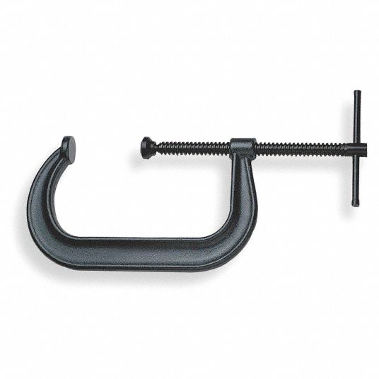 WESTWARD Regular Duty Forged Steel C-Clamp, 8 in Max. Opening, 5 in ...