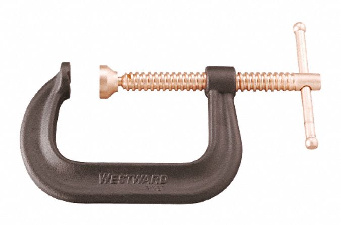 WESTWARD Abrazadera en C, Uso Regular, Acero Forjado, 4" Abertura Máx ...