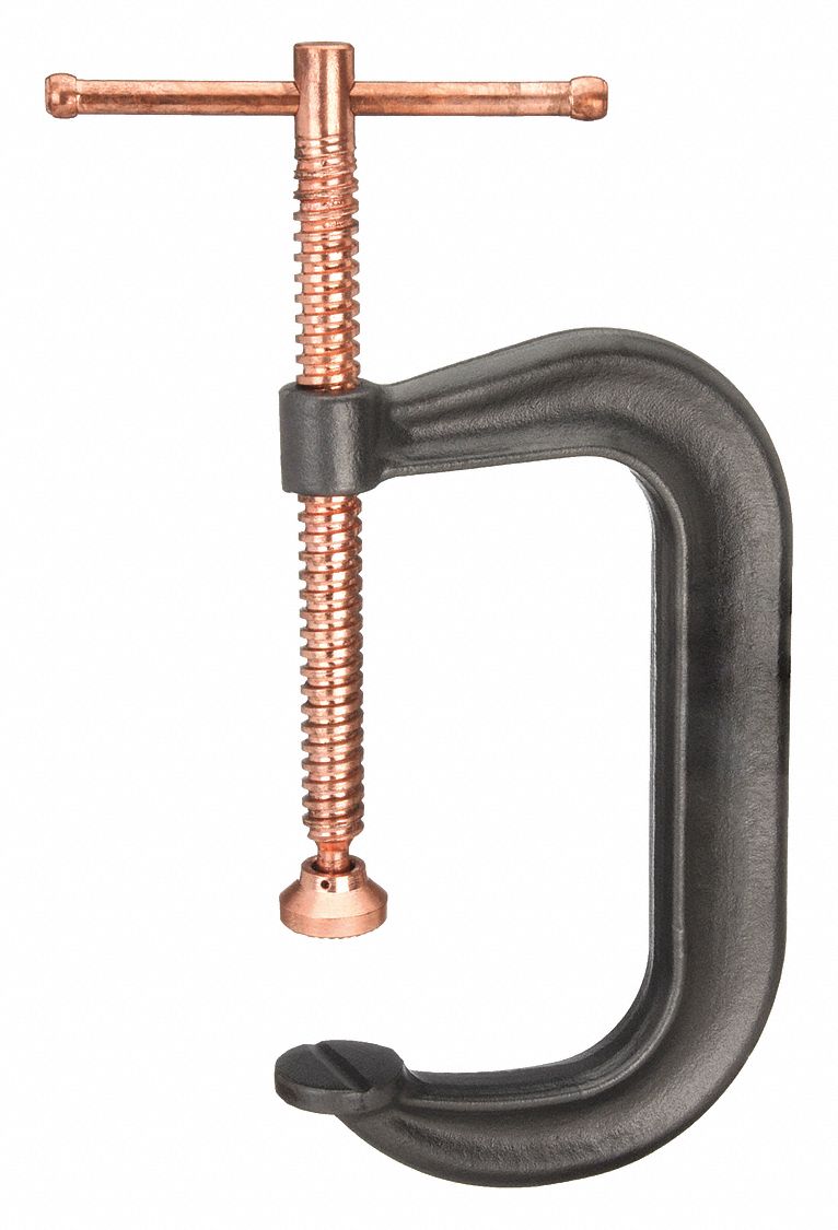 WESTWARD Abrazadera en C, Uso Regular, Acero Forjado, 6" Abertura Máx ...