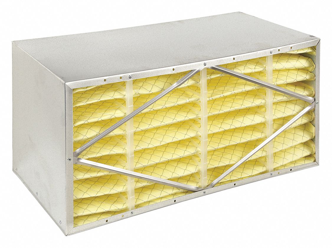 GRAINGER RIGID CELL AIR FILTER, 12 X 24 X 12 IN, MERV 14, SYNTHETIC, 95 ...