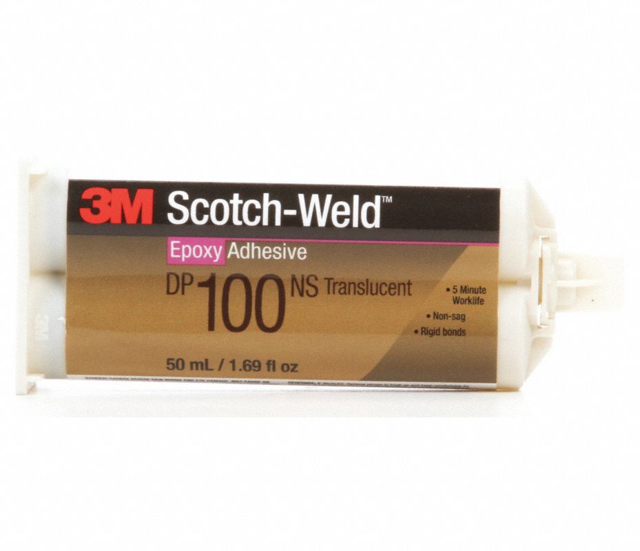 3M Adhesivo Epóxico 1.7 oz. liq., Color Traslúcido, Vida de Trabajo: 5 ...