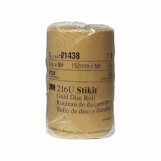 3M, 6 in Dia, Non-Vacuum, PSA Sanding Disc Roll - 2JDY9|7000119707 ...