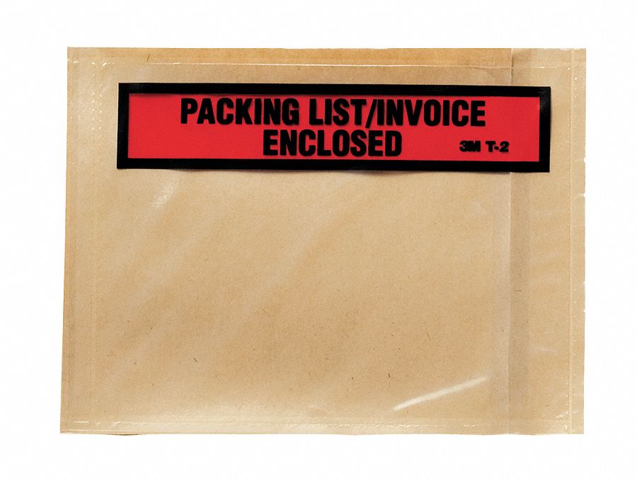 3M, 4 1/2 in x 6 in, Packing List/Invoice Enclosed, Packing List ...