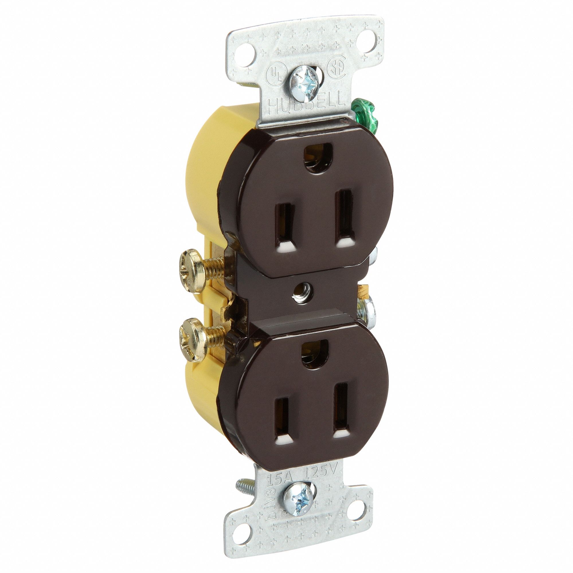 HUBBELL, Duplex, Brown, Receptacle - 2JFR7|RR15 - Grainger