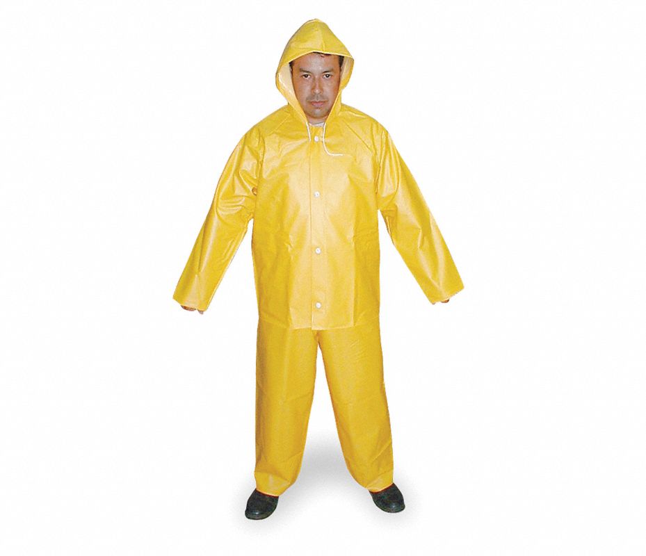 JYRSA Traje Impermeable de 2 Piezas Amarillo PVC/Poliéster Talla XG ...