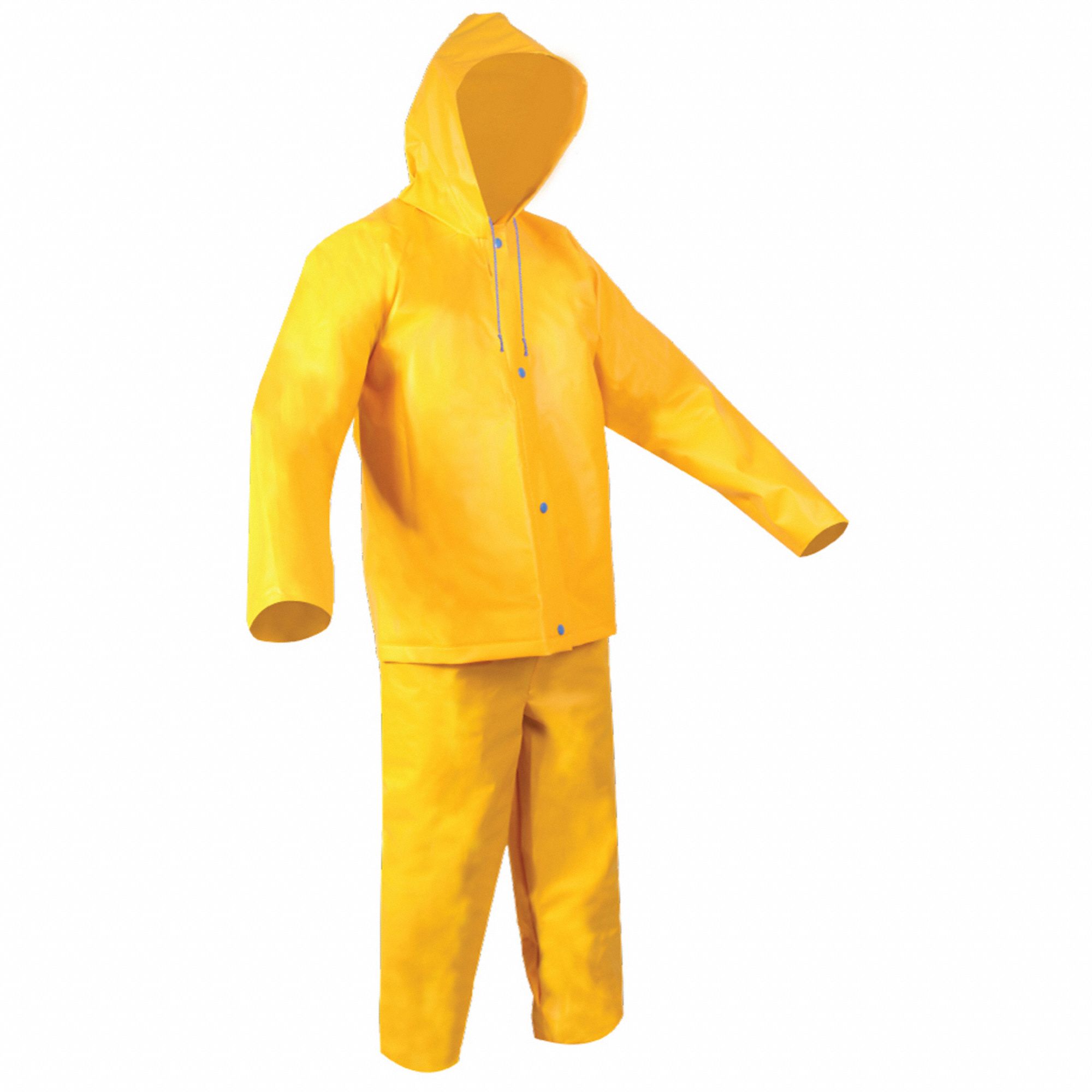 JYRSA Traje Impermeable de 2 Piezas Amarillo PVcon Poliéster Talla G ...