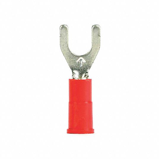 3M, Red, #10 Stud Size, Fork Terminal - 2JKU2|MVU18-10FK - Grainger