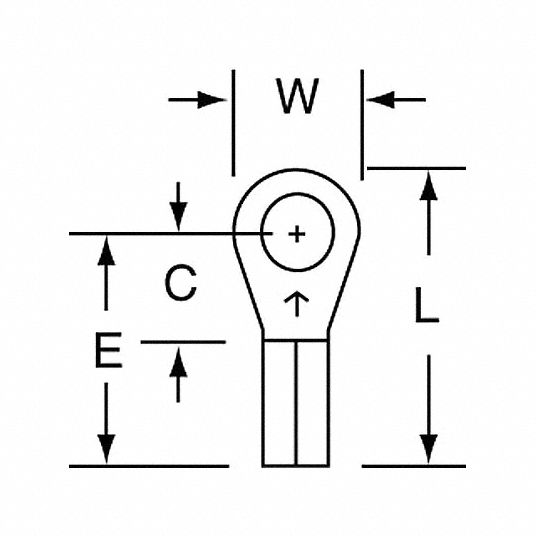3M, Bare, #6 Stud Size, Ring Terminal - 2JLD4|MU18-6R/SK - Grainger