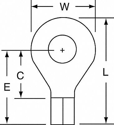 3M, Bare, 1/4 in Stud Size, Ring Terminal - 2JMH6|MU10-14RHTK - Grainger