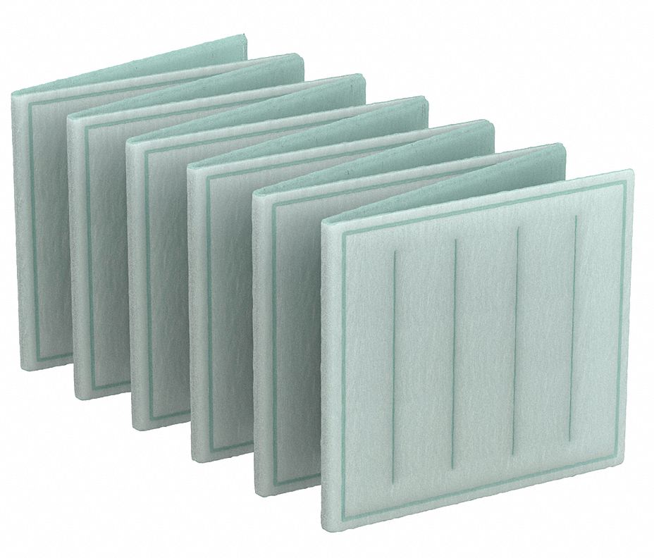 GRAINGER, 25 in x 20 in x 1 in, 20 in Section Wd, Link Air Filter ...