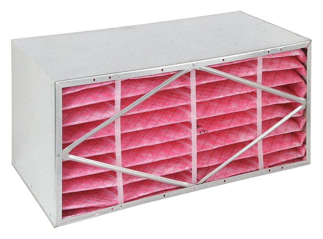 GRAINGER, 12 in x 24 in x 12 in, Fiberglass, Rigid Cell Air Filter ...