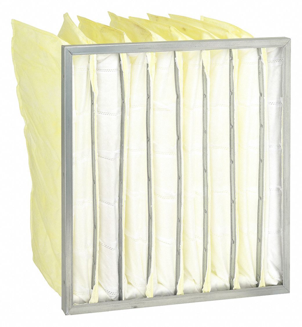 24x24x12 Nominal Filter Size, Yellow, Pocket Air Filter - 2JUV7|2JUV7 ...