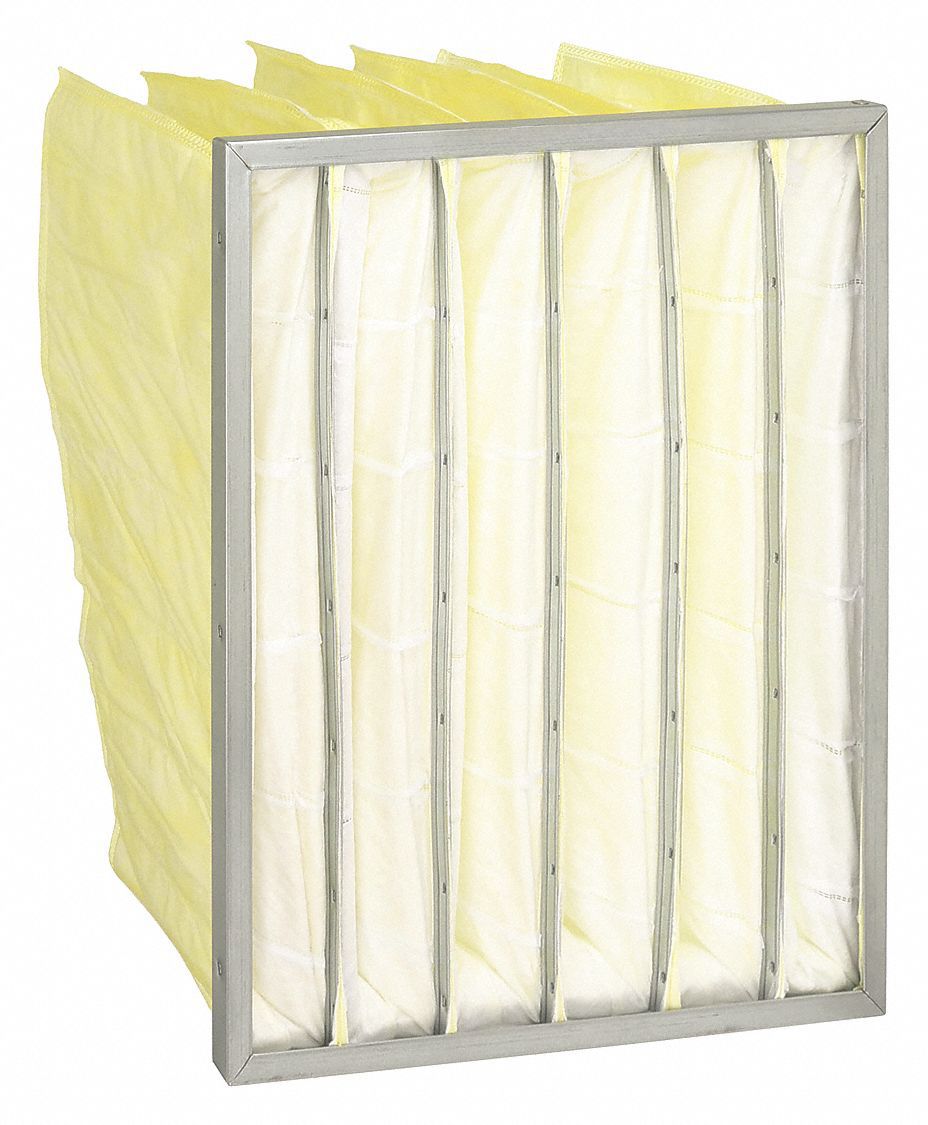 24x20x12 Nominal Filter Size, Yellow, Pocket Air Filter - 2JUV9|2JUV9 ...