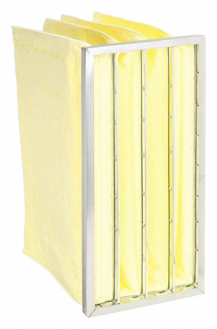 24x12x15 Nominal Filter Size, Yellow, Pocket Air Filter - 2JUX5|2JUX5 ...