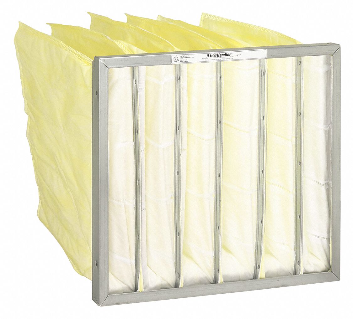 AIR HANDLER POCKET AIR FILTER, 20 X 20 X 22 IN, MERV 14, YELLOW ...