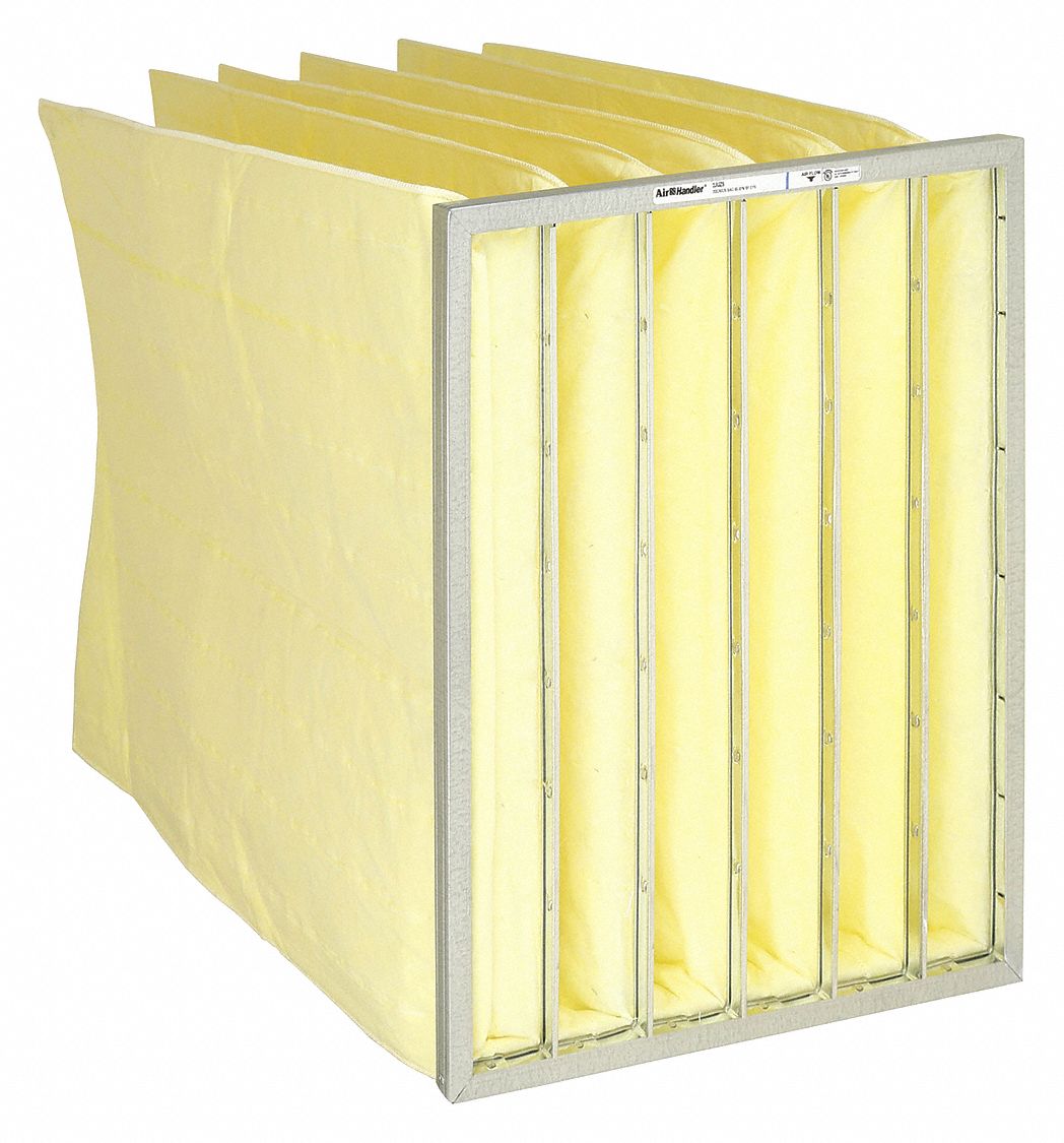 AIR HANDLER POCKET AIR FILTER, 24 X 20 X 29 IN, MERV 14, YELLOW ...