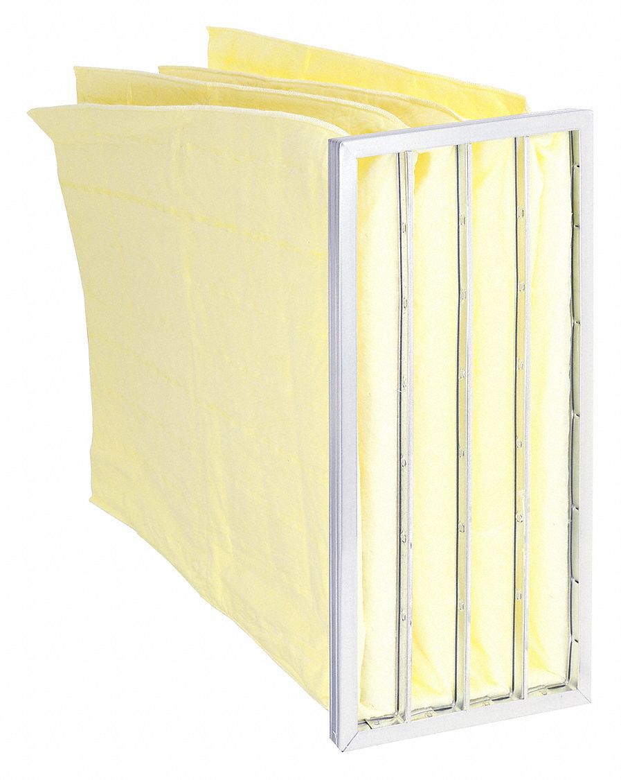 24x12x36 Nominal Filter Size, Yellow, Pocket Air Filter - 5M378|5M378 ...