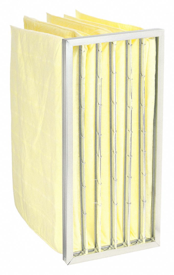 24x12x15 Nominal Filter Size, Yellow, Pocket Air Filter - 5M426|5M426 ...