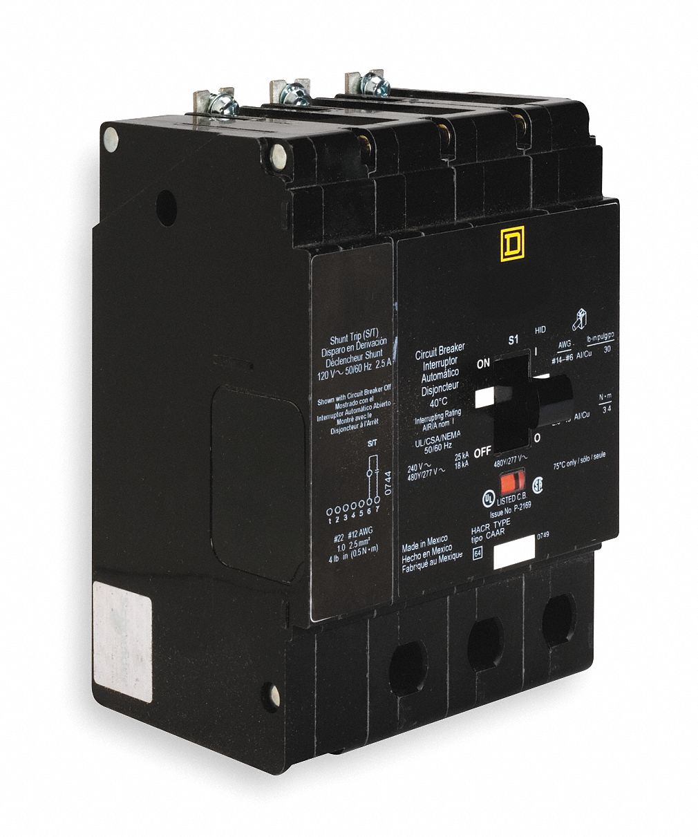 SQUARE D, 50 A, 277/480V AC, Miniature Circuit Breaker - 2JWT3|EDB34050SA - Grainger