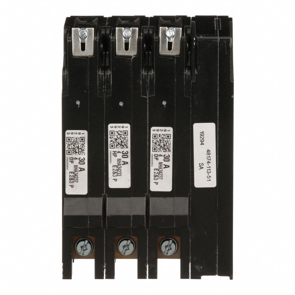 SQUARE D Miniature Circuit Breaker: 30 A, 277/480V AC, Three Phase, 18kA at 277/480V AC - 2JWR3 ...