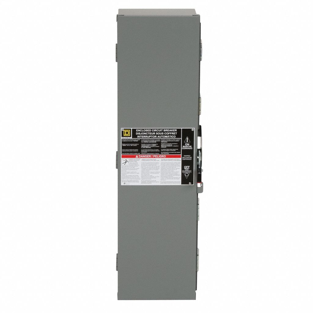 SQUARE D CIRCUIT BREAKER ENCLOSURE, 3 SPACES, 250 AMPS, SURFACE ...
