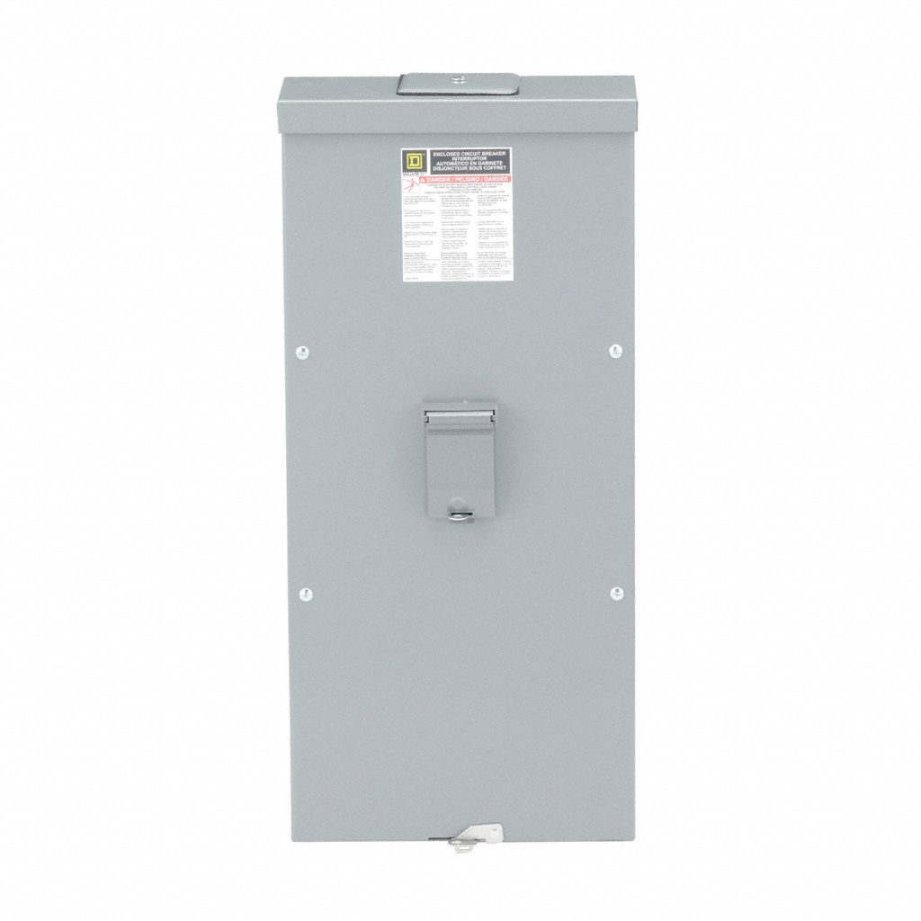 SQUARE D Circuit Breaker Enclosure: 3 Spaces, 250 A Amps, Surface ...