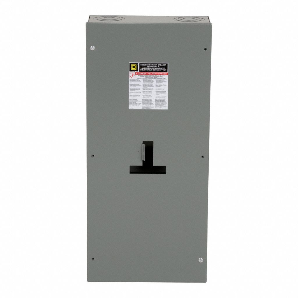 SQUARE D Circuit Breaker Enclosure: 3 Spaces, 250 A Amps, Surface ...