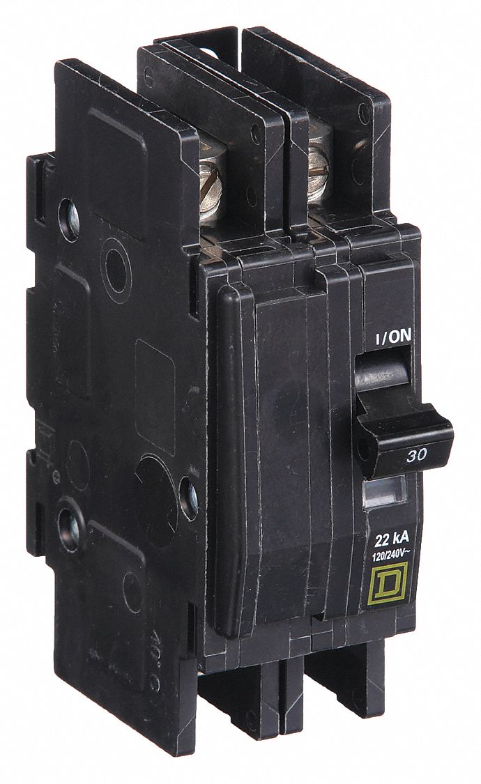 SQUARE D, 30 A, 120/240V AC, Miniature Circuit Breaker - 2JXE9|QOU230VH ...